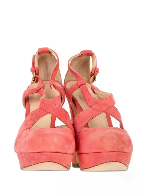 JIL SANDER Cross-strap Platform Heeled Pumps