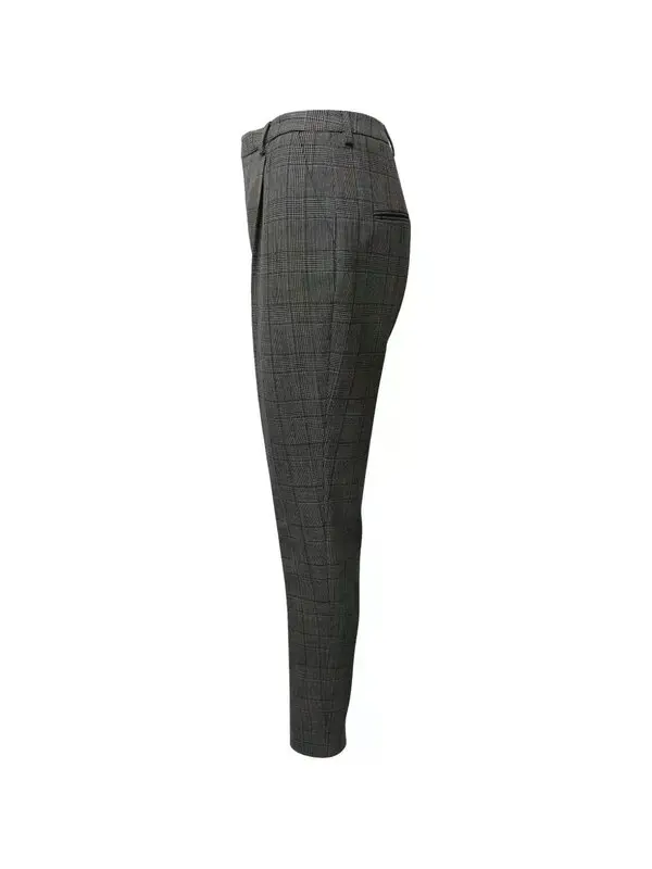 Saint Laurent Checked Slim-leg Trousers