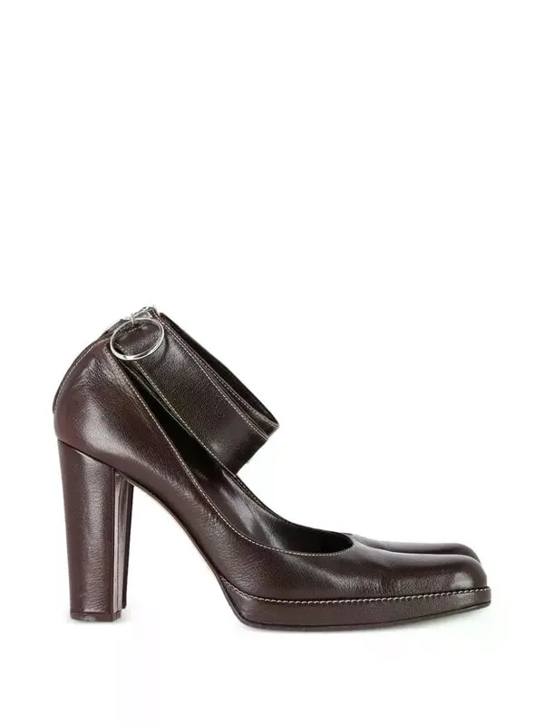 SERGIO ROSSI Ankle-strap Leather Pumps