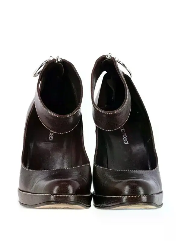 SERGIO ROSSI Ankle-strap Leather Pumps