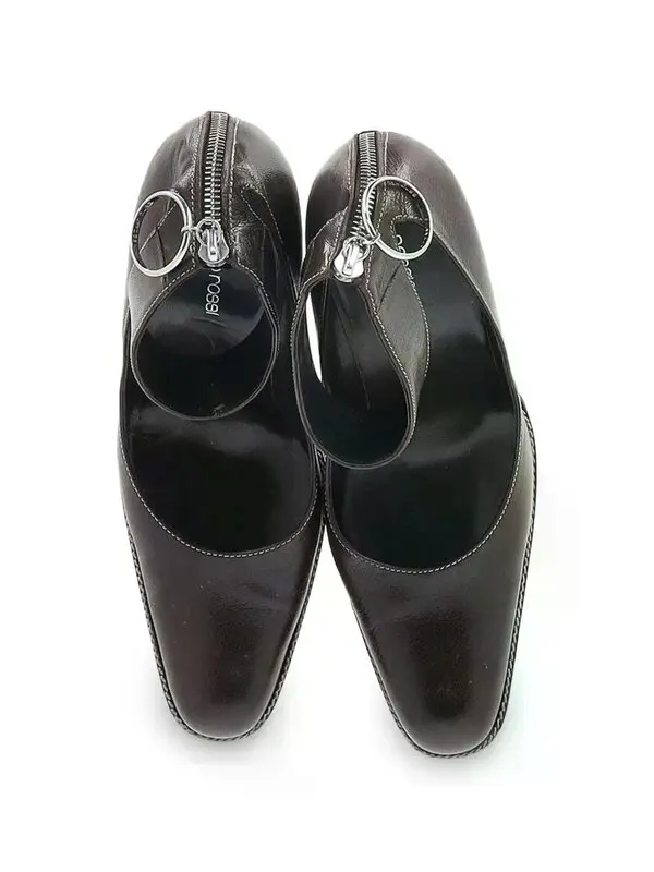 SERGIO ROSSI Ankle-strap Leather Pumps