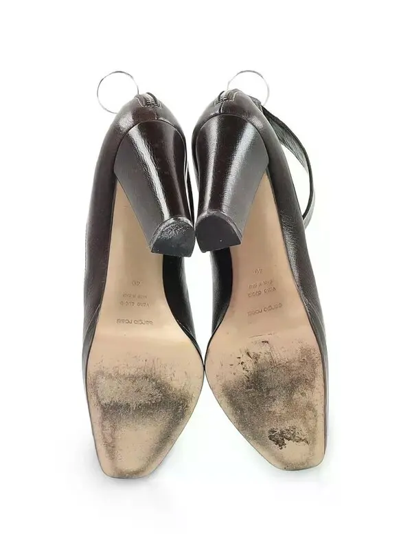 SERGIO ROSSI Ankle-strap Leather Pumps