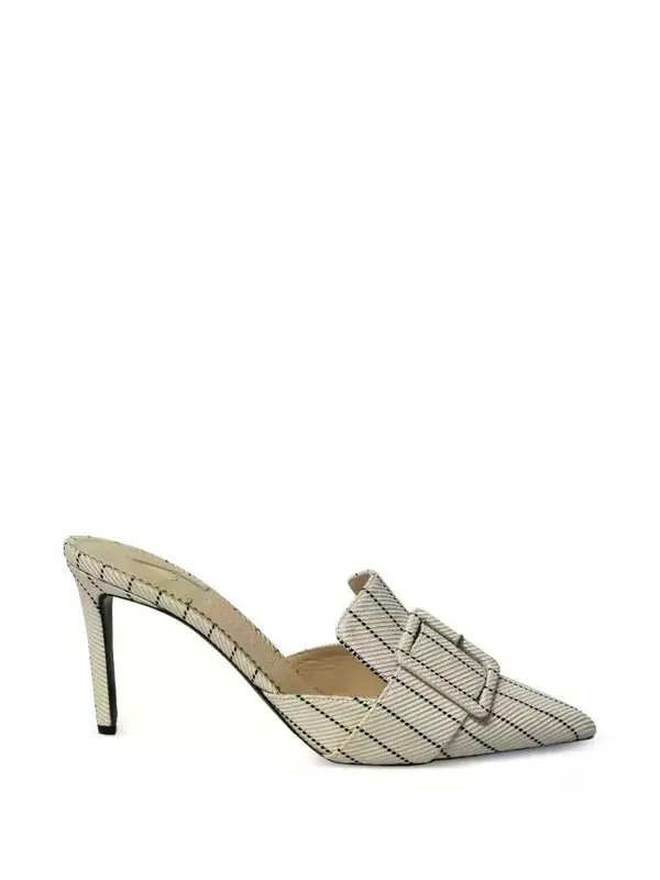 AQUAZZURA Izy Striped Mules