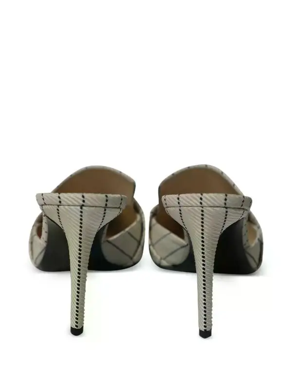 AQUAZZURA Izy Striped Mules