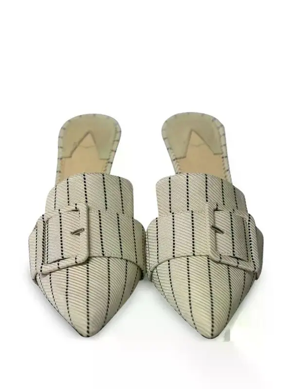 AQUAZZURA Izy Striped Mules