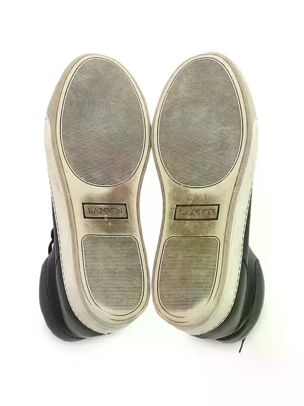 LANVIN Mid-top Leather Sneakers