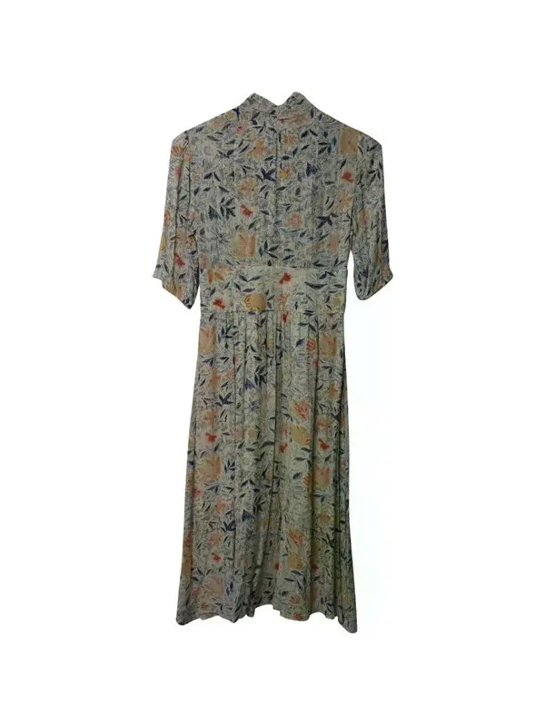 Ba&sh Floral Print V-neck Midi Dress