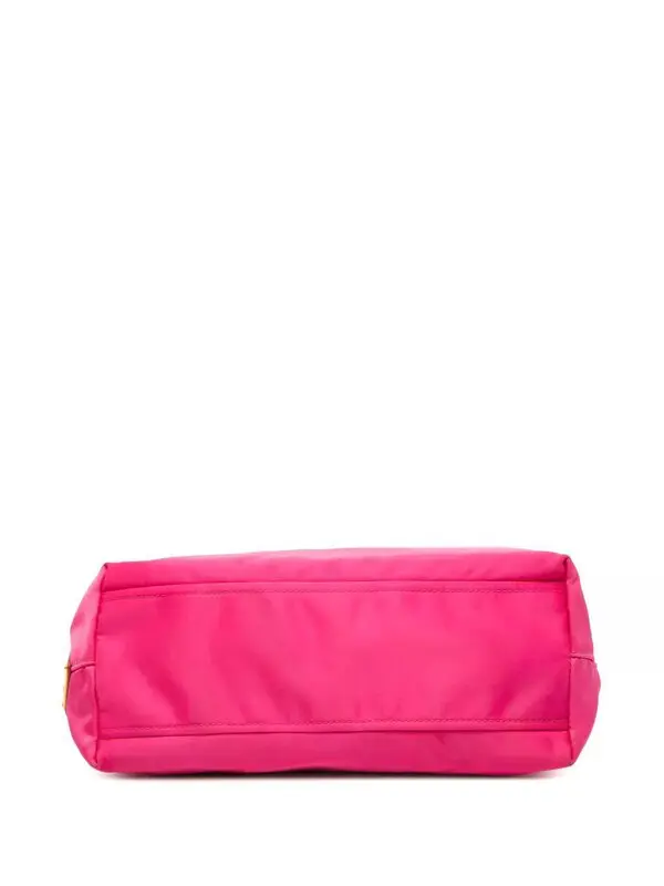 Prada Tessuto Canapa Logo Bow Satchel - Pink