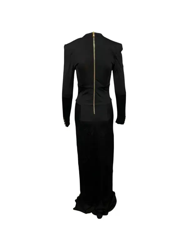 Balmain Cutout Side-slit Maxi Dress