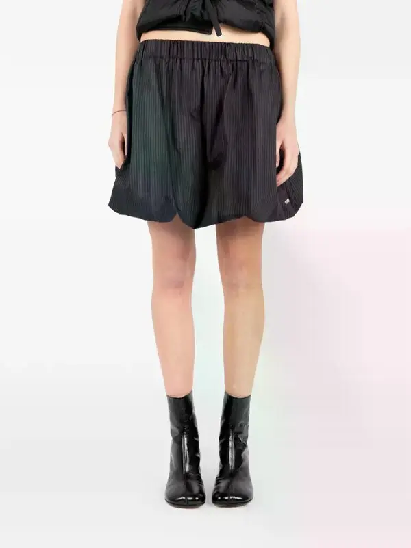 SOCIETE ANONYME Striped Gathered Mini Skirt