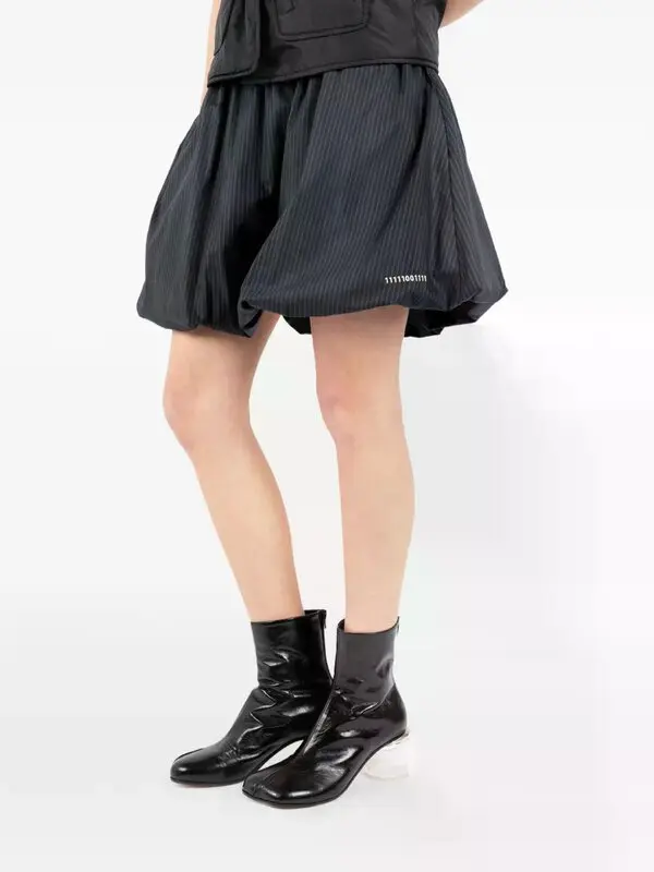SOCIETE ANONYME Striped Gathered Mini Skirt