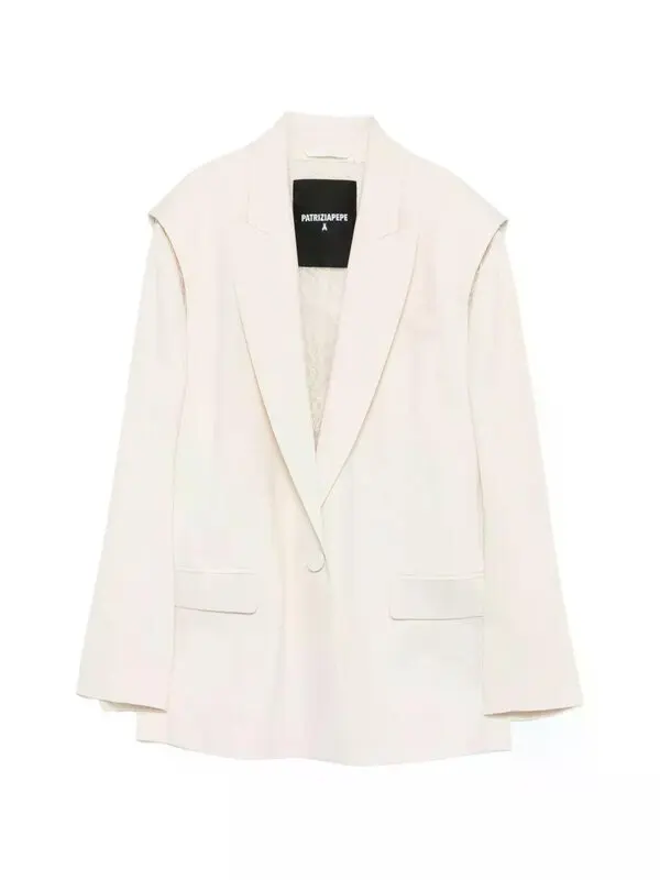 Patrizia Pepe Oversized Blazer With Lace Detail