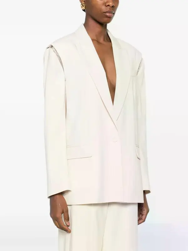 Patrizia Pepe Oversized Blazer With Lace Detail