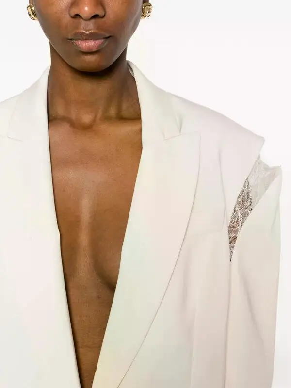 Patrizia Pepe Oversized Blazer With Lace Detail