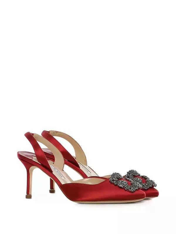 Manolo Blahnik Embellished Heeled Pumps - Red