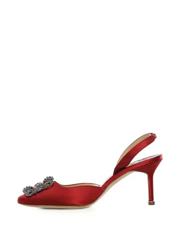 Manolo Blahnik Embellished Heeled Pumps - Red
