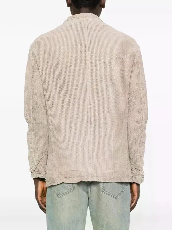 GIORGIO BRATO Pocketed Textured Leather Jacket