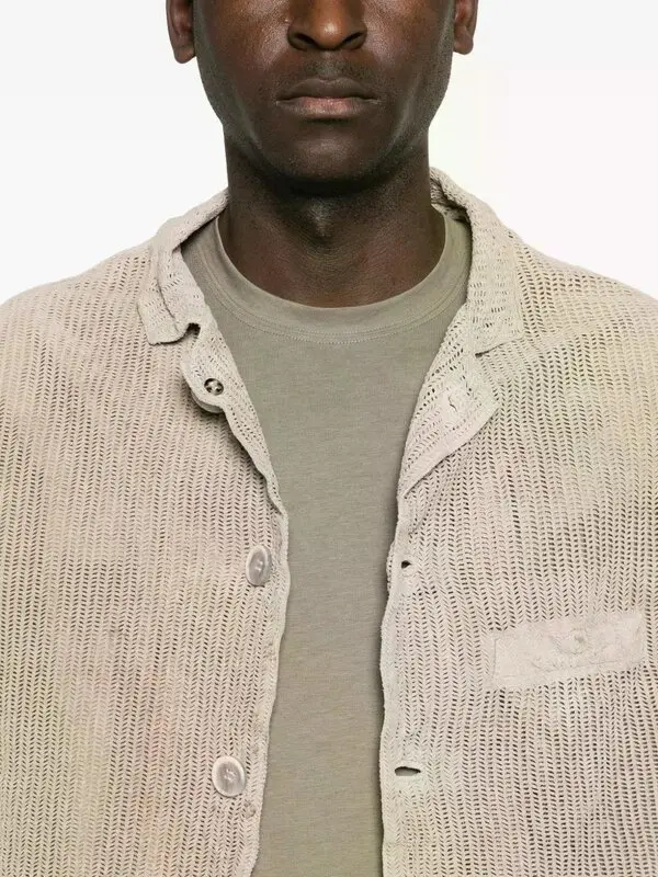GIORGIO BRATO Pocketed Textured Leather Jacket