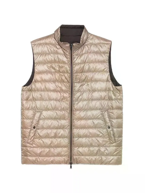 Herno Zip-up Reversible Gilet - Neutrals
