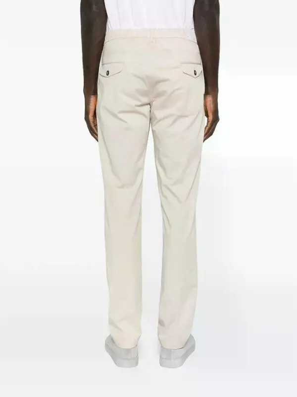 Eleventy Drawstring Straight-leg Trousers - Neutrals