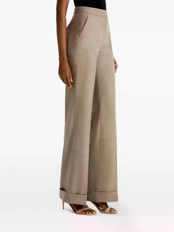 Oscar De La Renta Wide-leg Cuffed Trousers