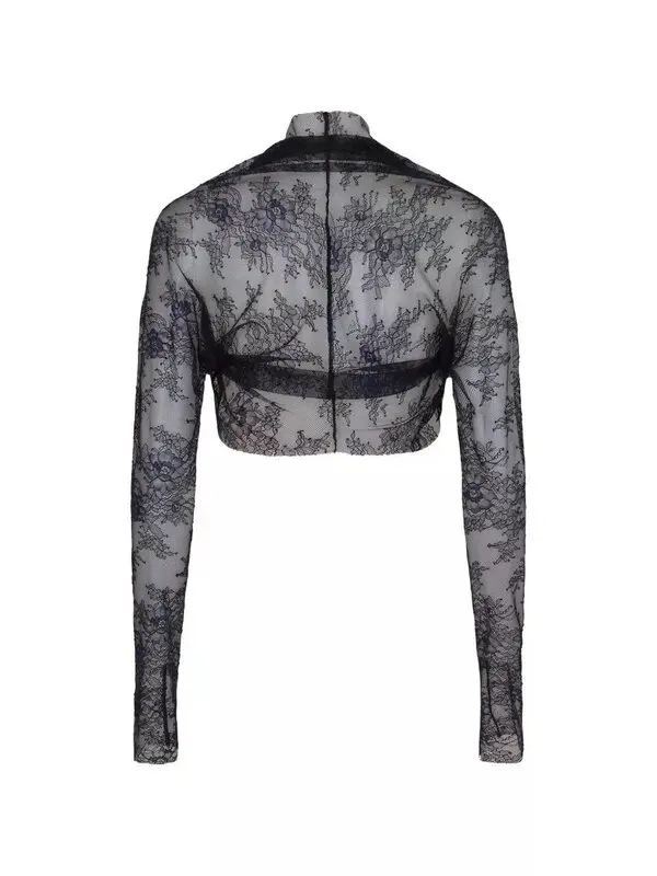Alberta Ferretti Lace Long-sleeve Top