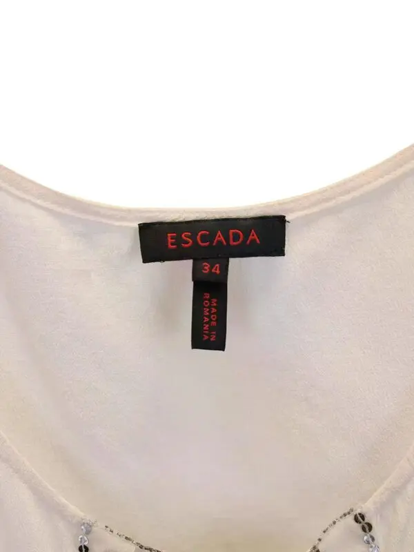 Escada Sleeveless Top With Sequin Embellishments