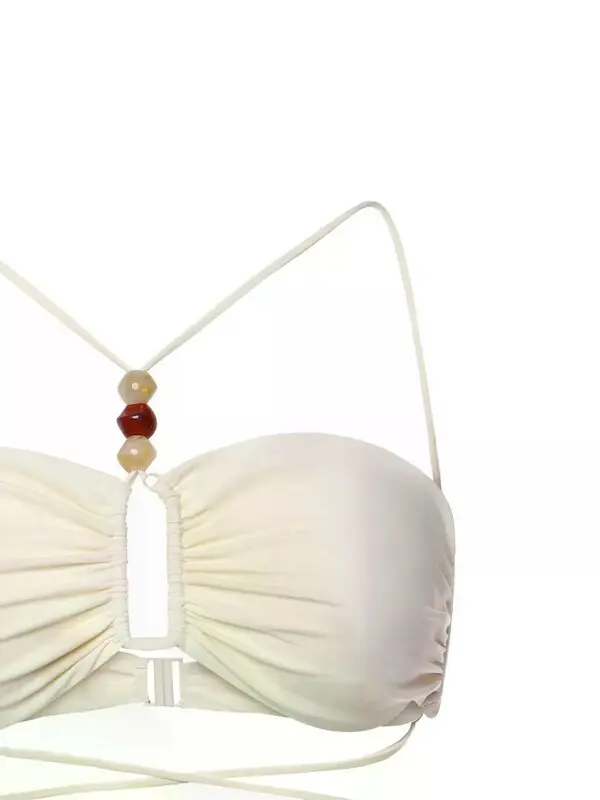 Magda Butrym Ruffled Bikini Top - Neutrals