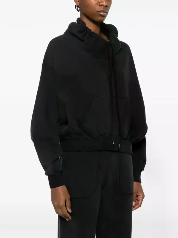 R13 Drawstring Hooded Sweatshirt - Black