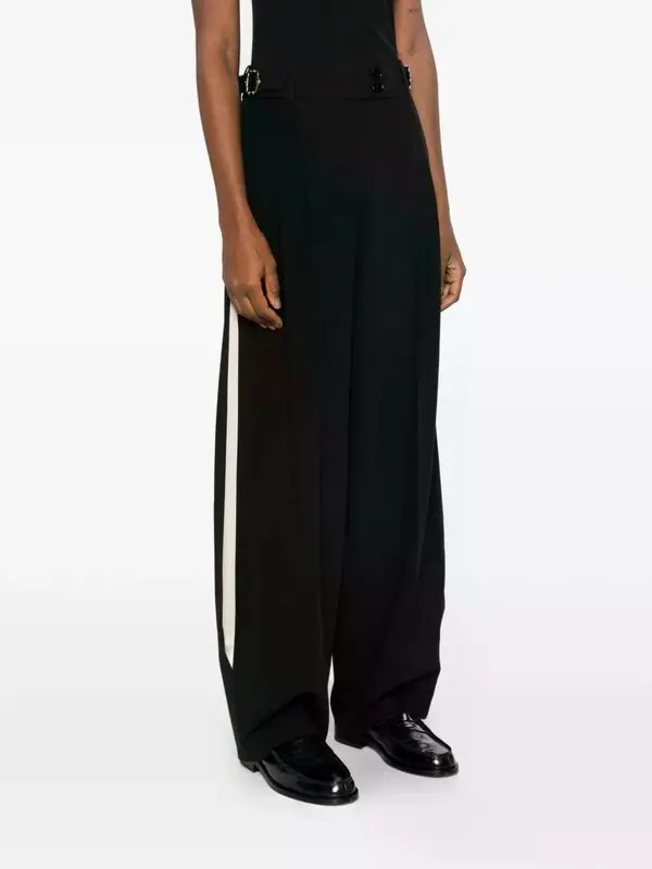 Patrizia Pepe Strap Detail Wide Leg Trousers