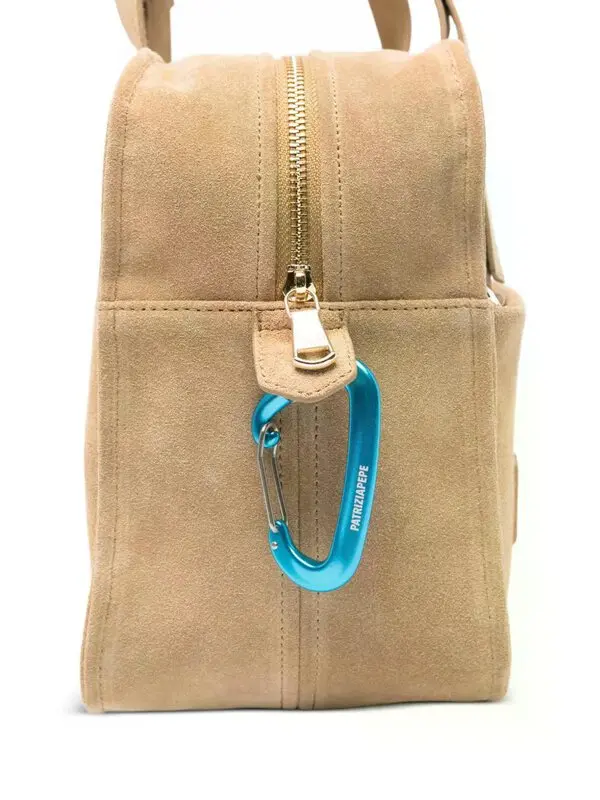 Patrizia Pepe Embossed Suede Tote Bag - Neutrals