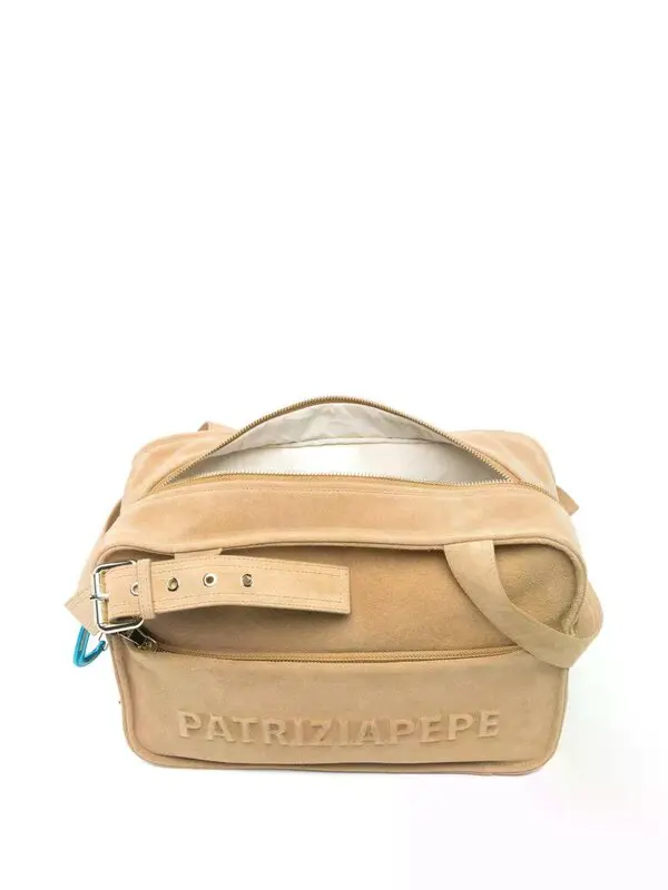 Patrizia Pepe Embossed Suede Tote Bag - Neutrals
