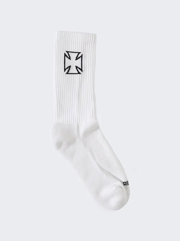 Vetements Biker Cross Crew Socks - White