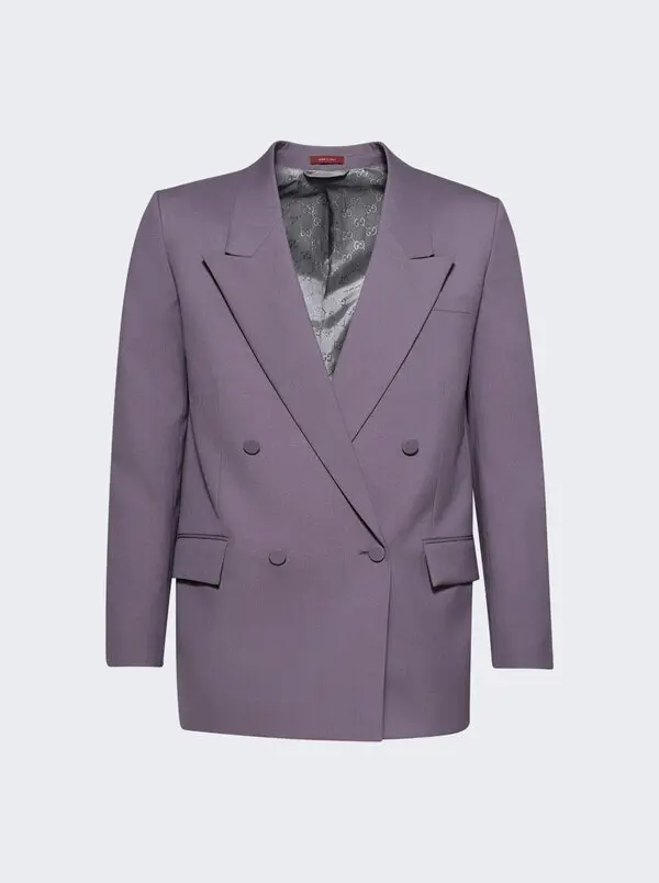 Gucci Double Breasted Wool Jacket Wisteria