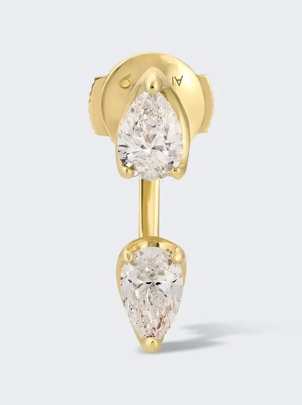ANITA KO Large Pear Diamond Orbit Earring - Yg
