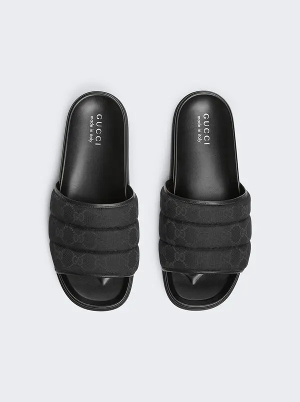Gucci Signature Gg Canvas Slide Sandal