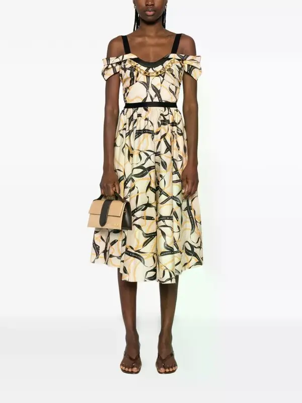 Elisabetta Franchi Ruffled Midi Dress