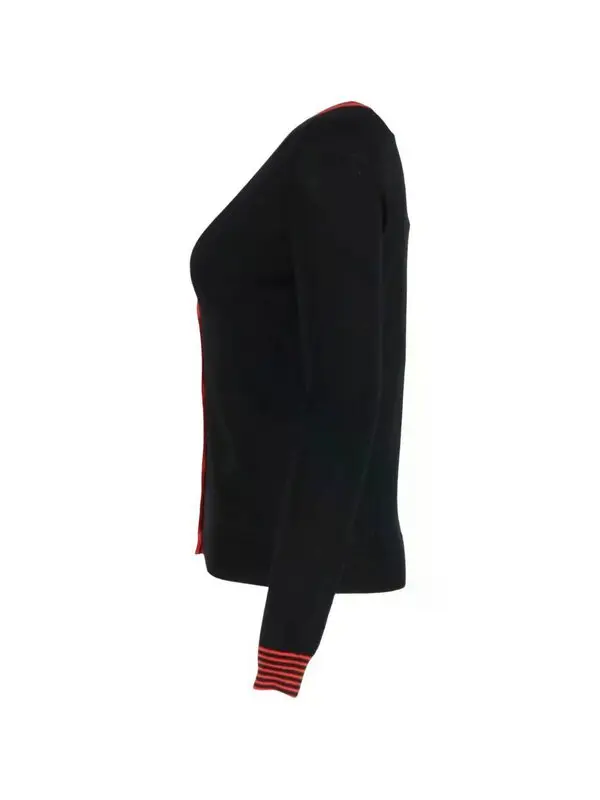 Maje Knitted Button-down V-neck Top
