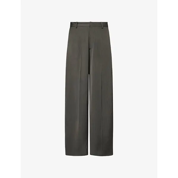 Acne Studios Herringbone-pattern Wide-leg Trousers