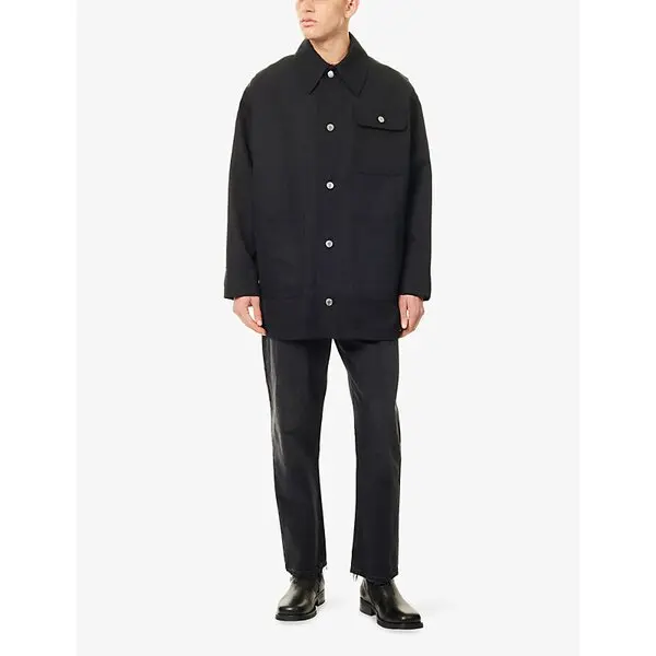 Ami Worker Woven Jacket - Noir