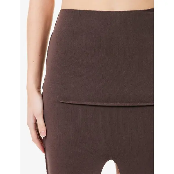 Rick Owens Slim-fit Knitted Midi Skirt - Macassar