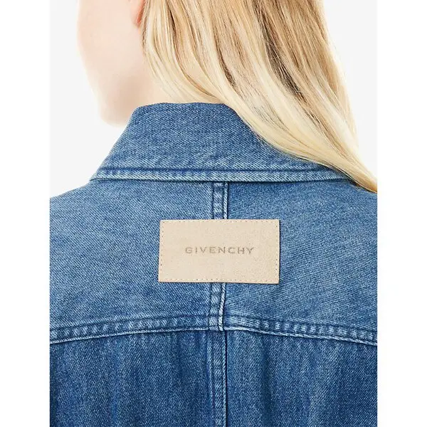 Givenchy Cocoon Long-sleeve Denim Mini Dress - Medium Blue