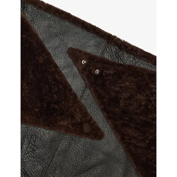 Nour Hammour Draped Shearling Foulard