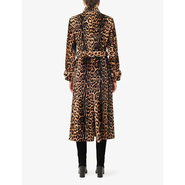 Nour Hammour Tate Leopard Shearling Coat