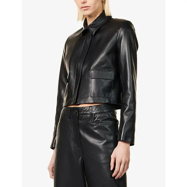 Nour Hammour Fitted Leather Jacket