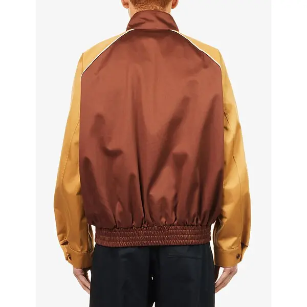 Marni Contrast-sleeves Zip-up Cotton Bomber Jacket