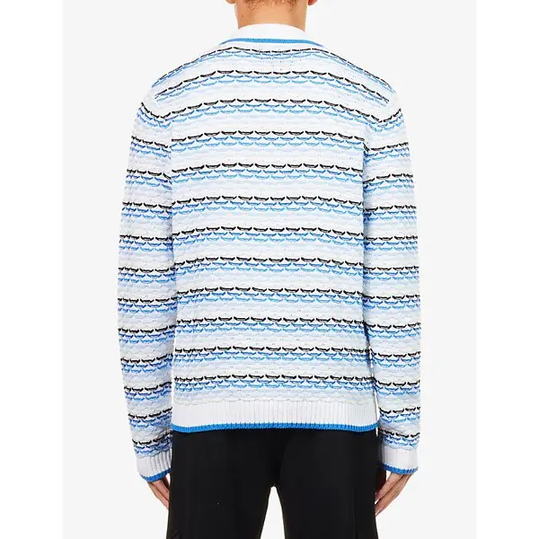 Casablanca Tuck-stitch Cotton-knit Polo Shirt
