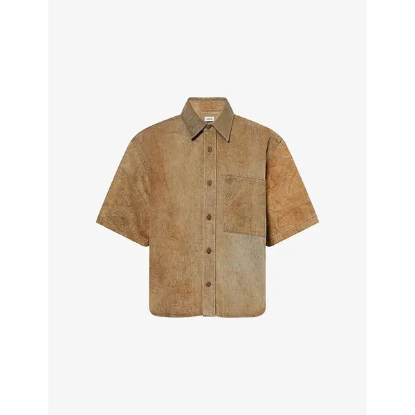 AGOLDE Watson Washed Cotton-denim Shirt - Bark (copper Rinse)