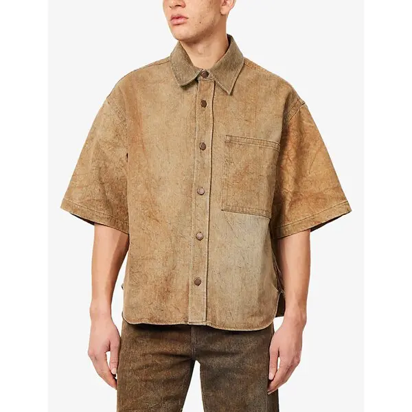 AGOLDE Watson Washed Cotton-denim Shirt - Bark (copper Rinse)