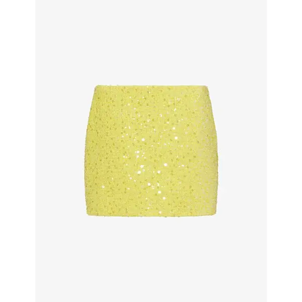 David Koma Sequinned Boucle Mini Skirt